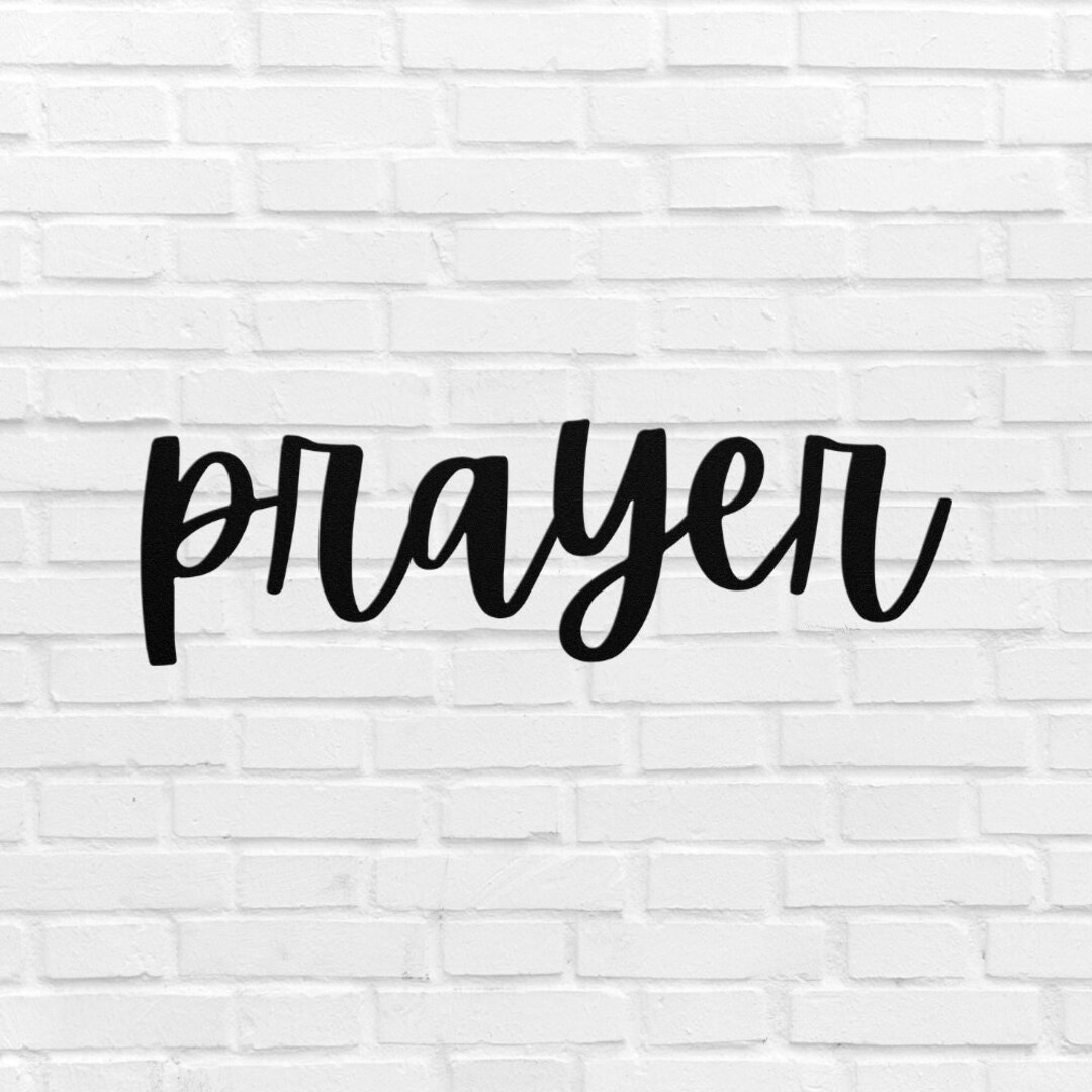 Prayer Metal Sign Word Wall Art Prayer Script Word Art Decor Gift ...