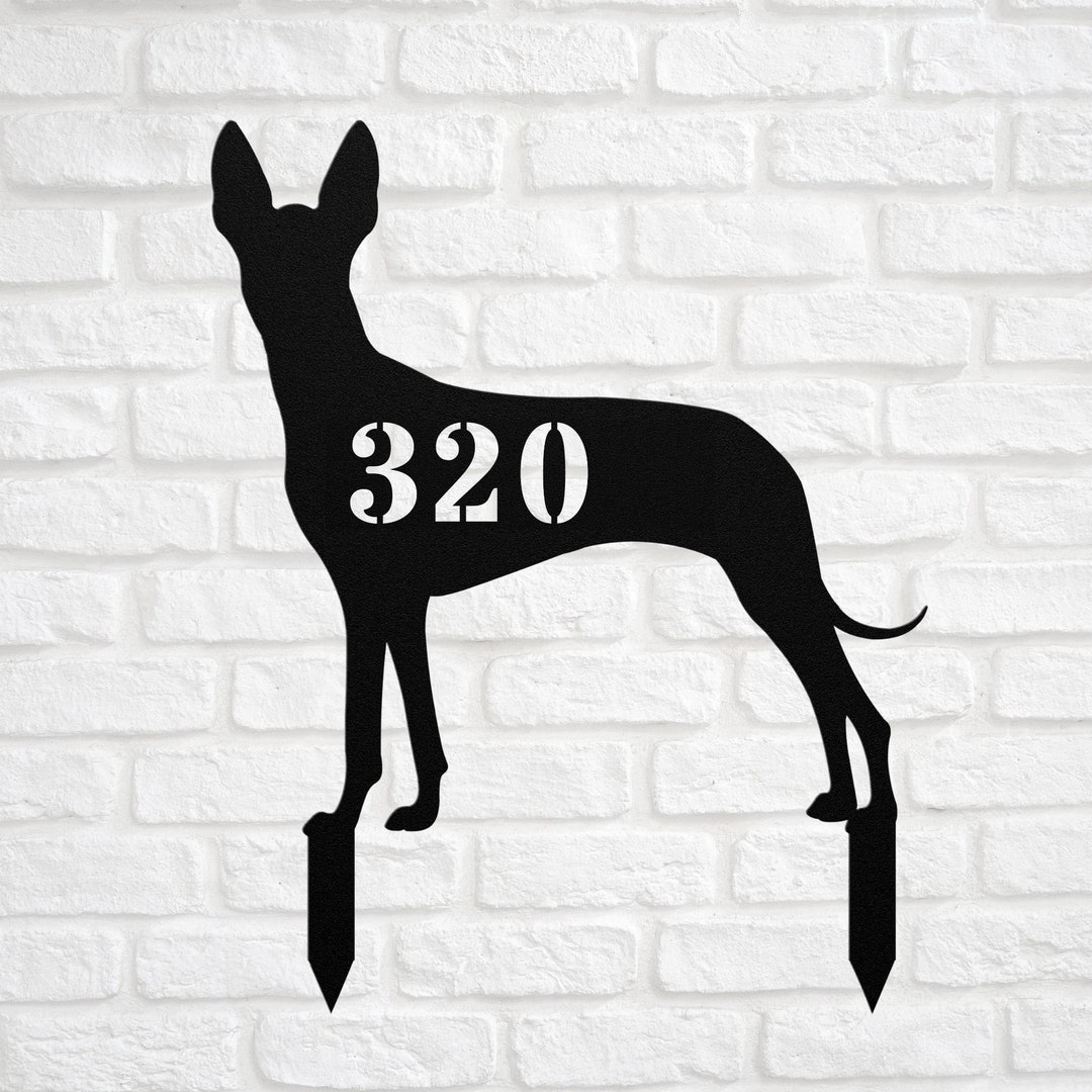 Pharaoh Hound House Number Sign Yard Address Plaque Garden Lawn Stake ...