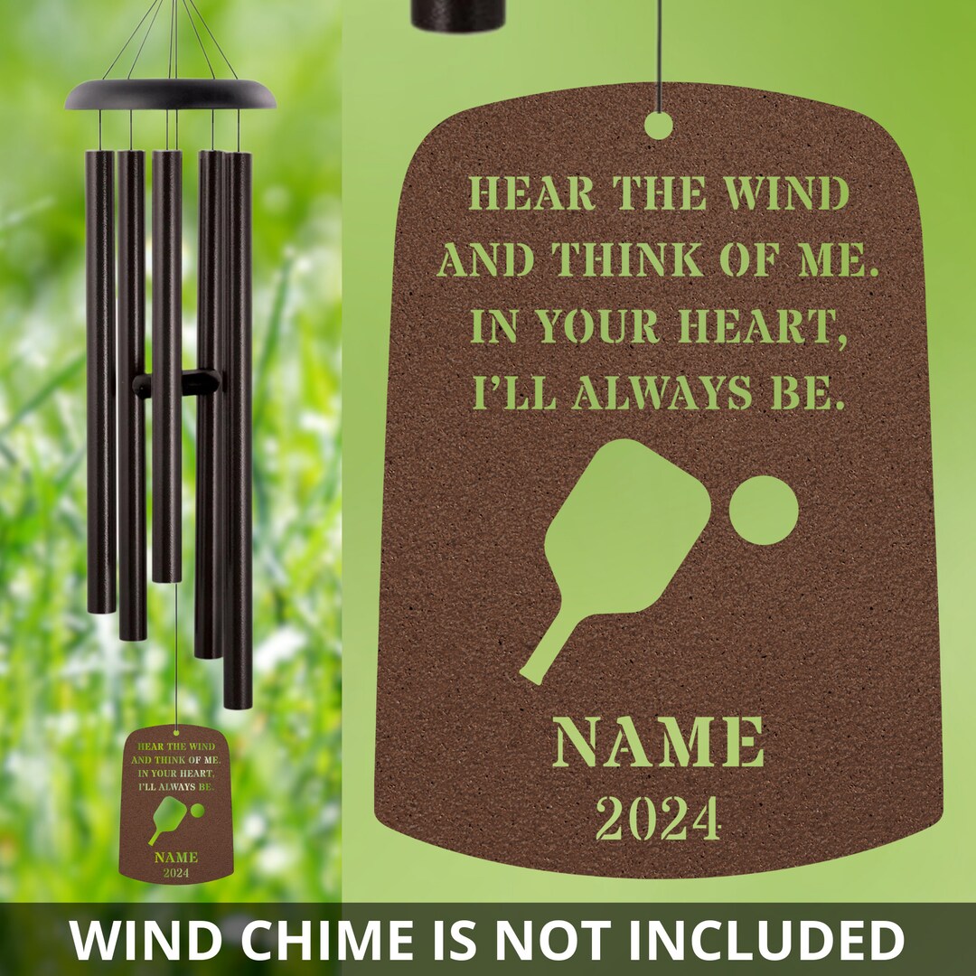 Pickleball Wind Chime Sail Pickleball Memorial Pickleball Loss Gift ...