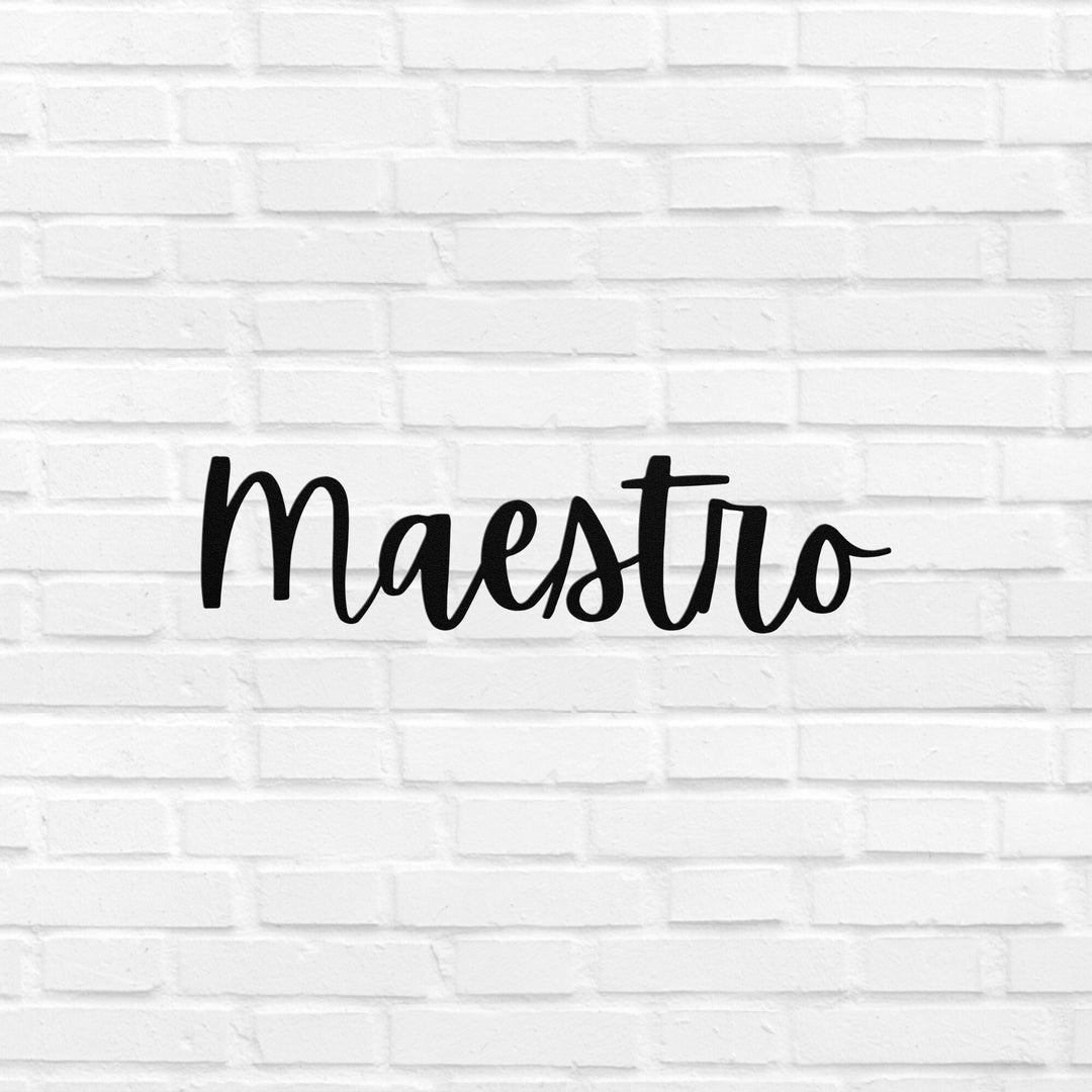 Maestro Sign Metal Spanish Teacher Wall Art Latino Classroom School ...