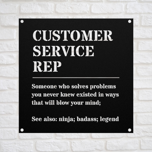 Funny Customer Service Sign - Etsy