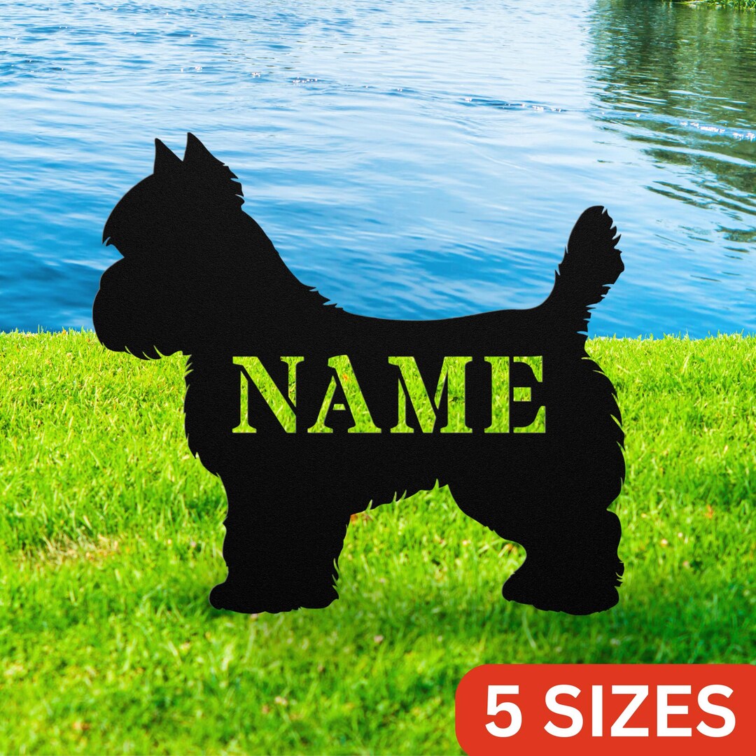 Personalized Cairn Terrier Garden Statue Stake Custom Cairn Terrier ...