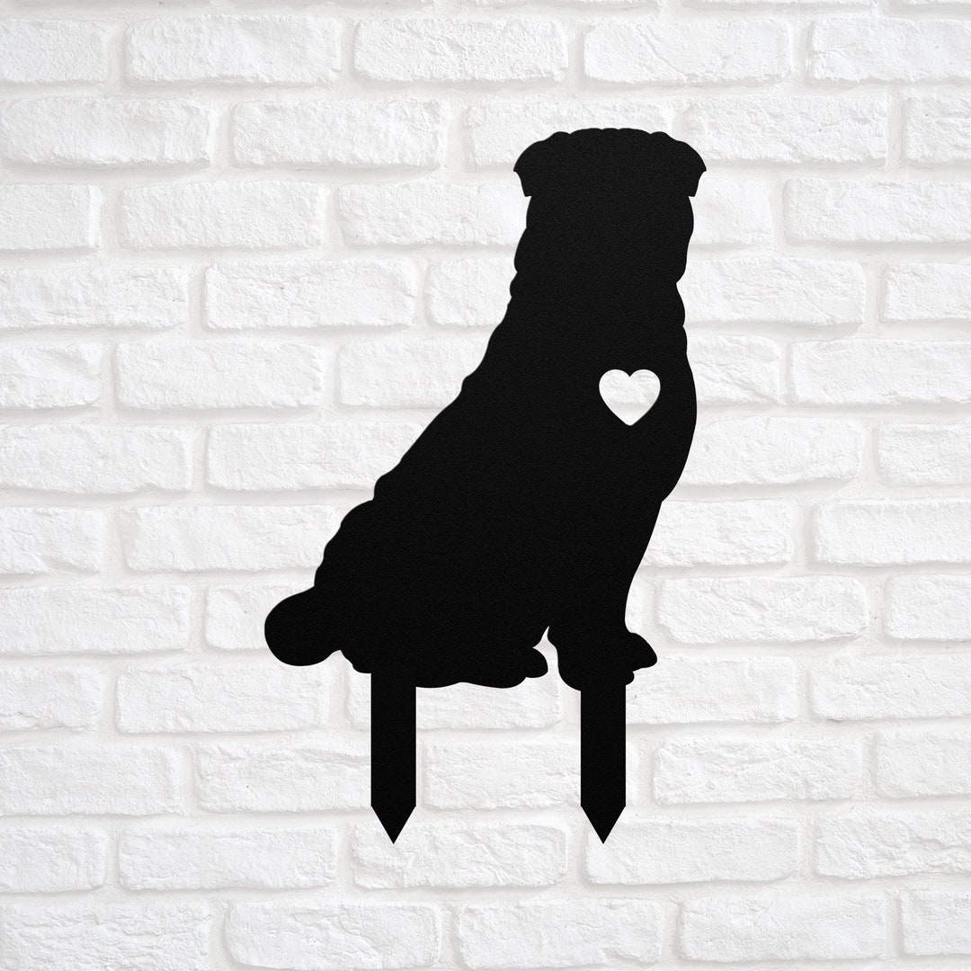 Chinese Shar Pei Yard Statue Stake, Chinese Shar Pei Memorial Wind ...