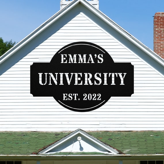 Personalized University Metal Sign Wall Art Custom University - Etsy
