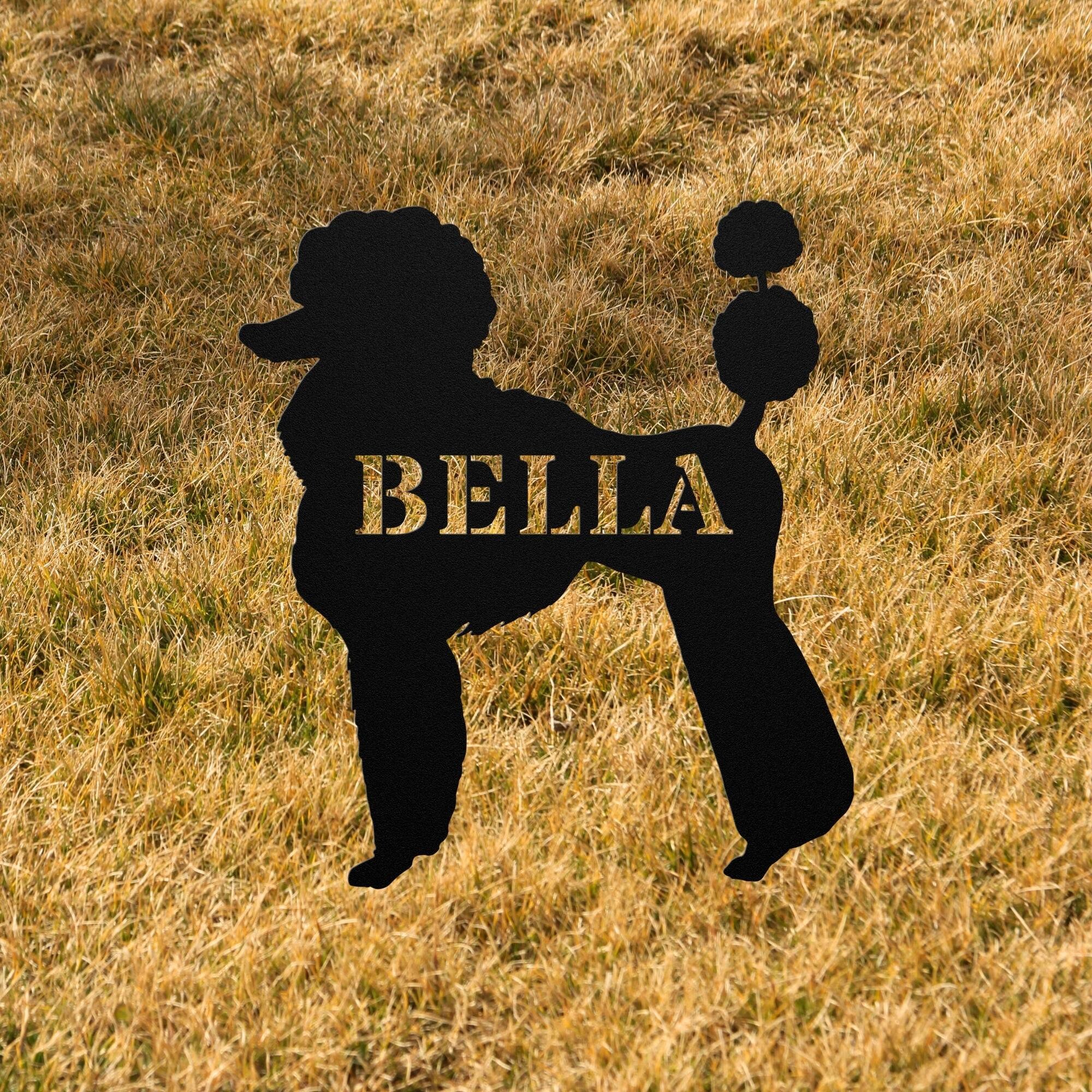Personalized Poodle Garden Statue Stake Custom Poodle Outdoor - Etsy