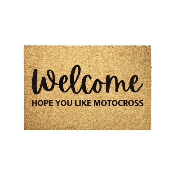 Motocross Coir Doormat Outdoor Rug Door Mat Decor Housewarming - Etsy