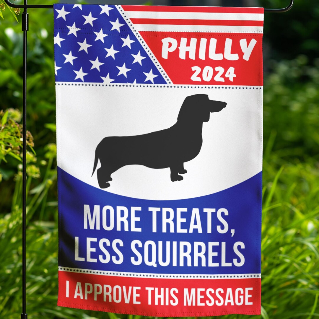 Dachshund 2024 Election Garden Flag Political Dog Yard Sign Banner ...