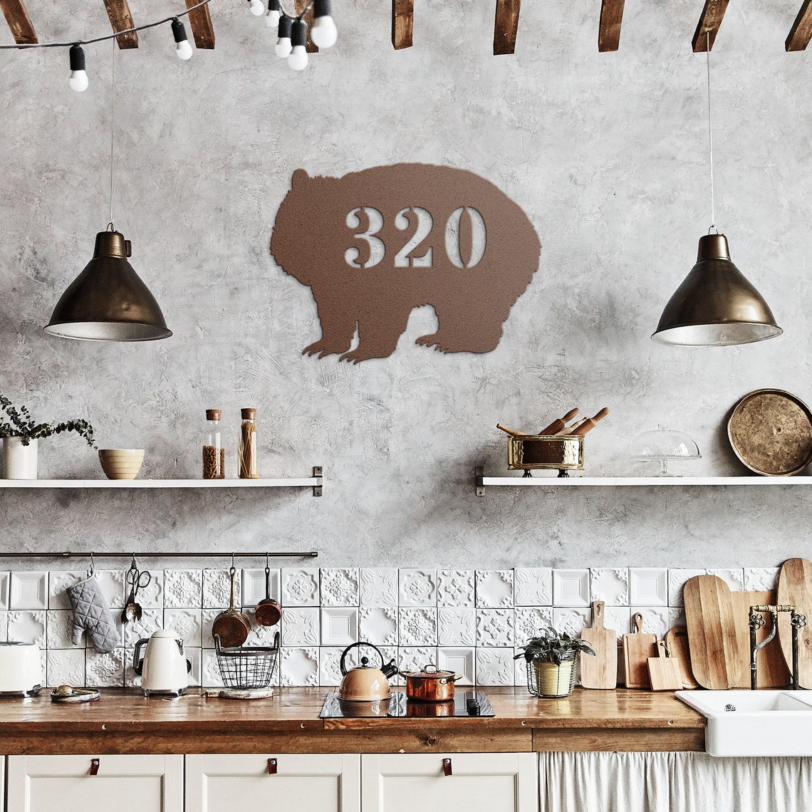 Personalized Wombat Address House Number Sign Metal Wall Art, Custom ...