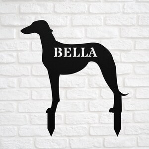 Personalized Azawakh Statue Stake, Custom Azawakh Dog Outdoor Yard Art ...