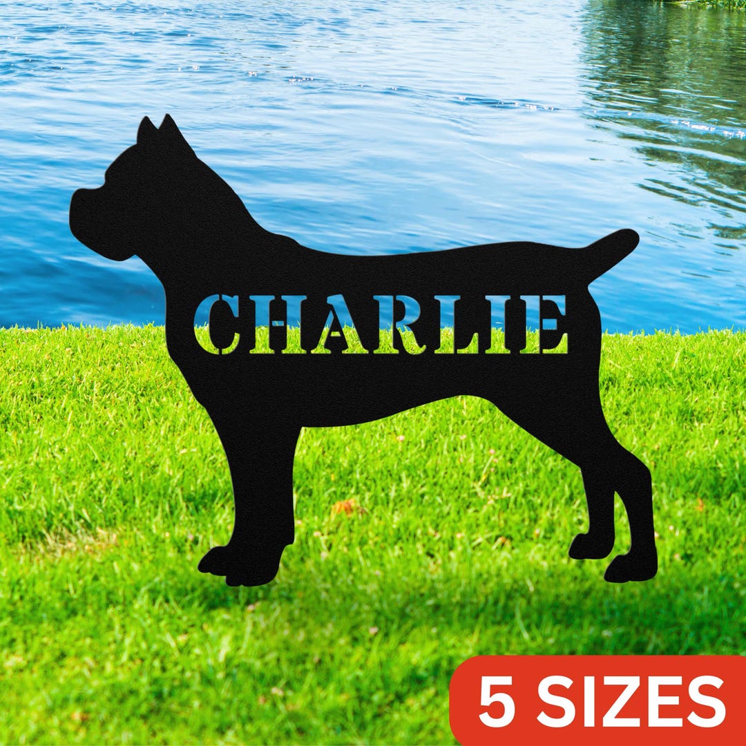 Personalized Cane Corso Garden Statue Stake, Custom Cane Corso Outdoor ...