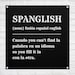 Spanglish Definition Sign Metal Plaque, Latina Puerto Rico Spanish ...