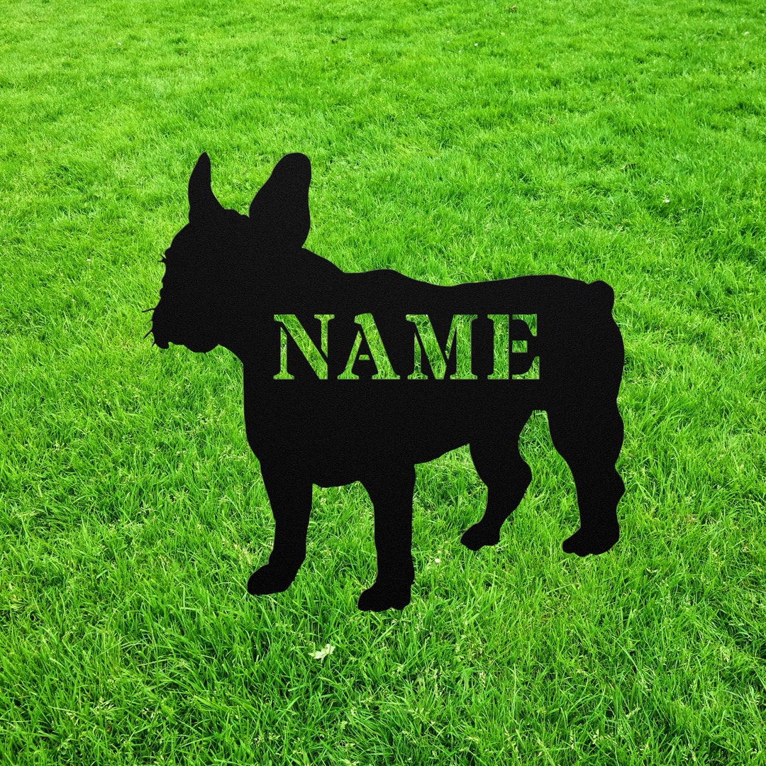 Personalized Frenchie Garden Statue Stake, Custom Frenchie Dog Outdoor ...