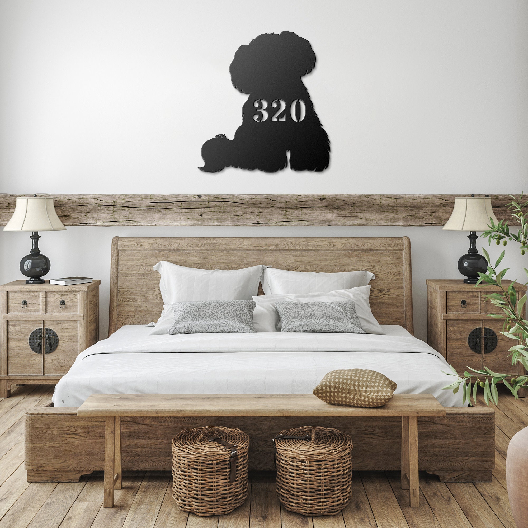 Personalized Shih Tzu Address House Number Sign, Shih Tzu Metal Wall ...