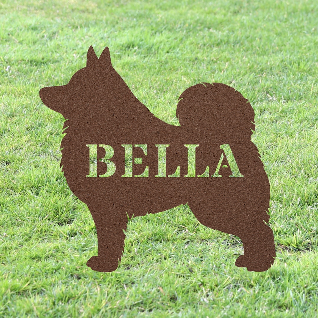 Personalized Keeshond Yard Statue Stake, Custom Keeshond Dog Outdoor ...