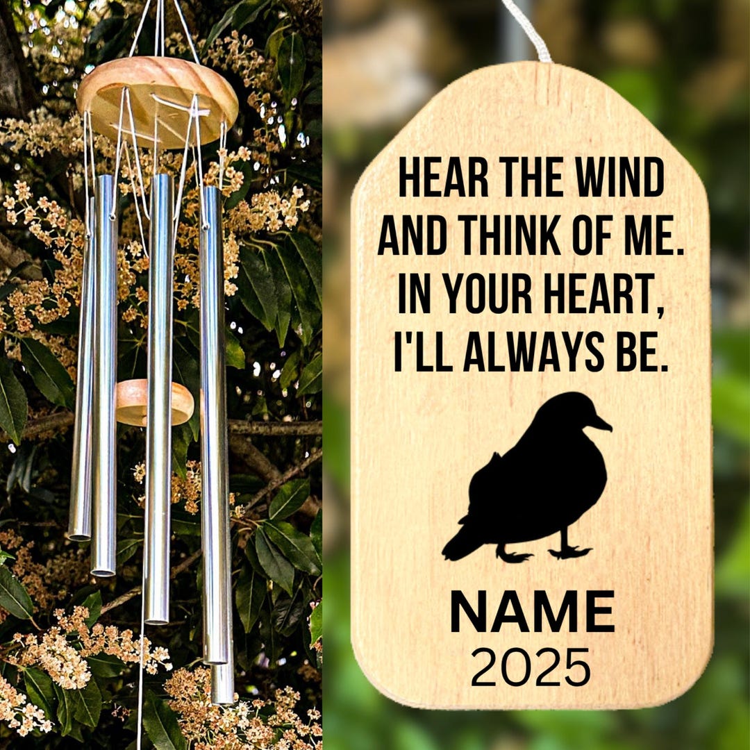 Mandarin Duck Wind Chime Loss Mandarin Duck Memorial Mandarin Duck Loss ...