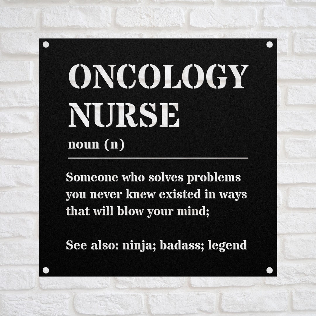 Best Oncology Nurse Gift Metal Sign for Women and Men, for Christmas ...