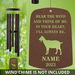 Goat Wind Chime Sail Goat Memorial Loss Gift Sympathy Bereavement ...