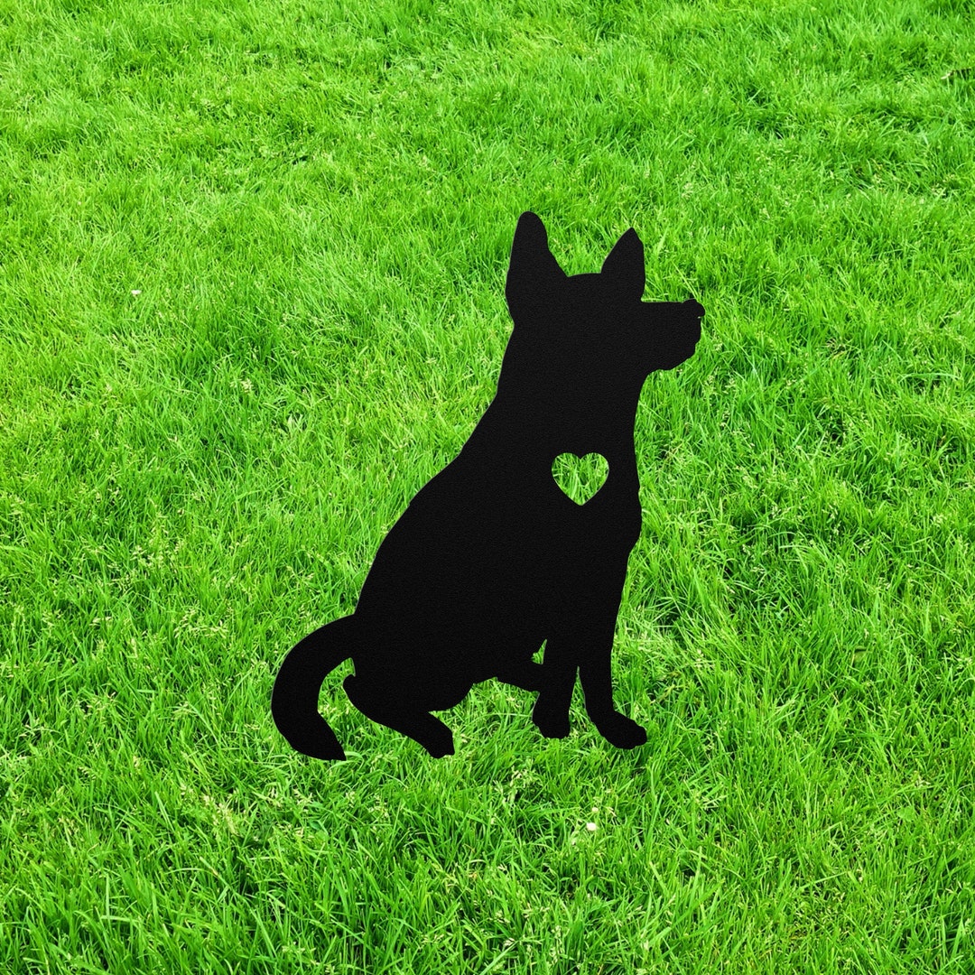 Queensland Heeler Garden Statue Stake, Custom Queensland Heeler Outdoor ...