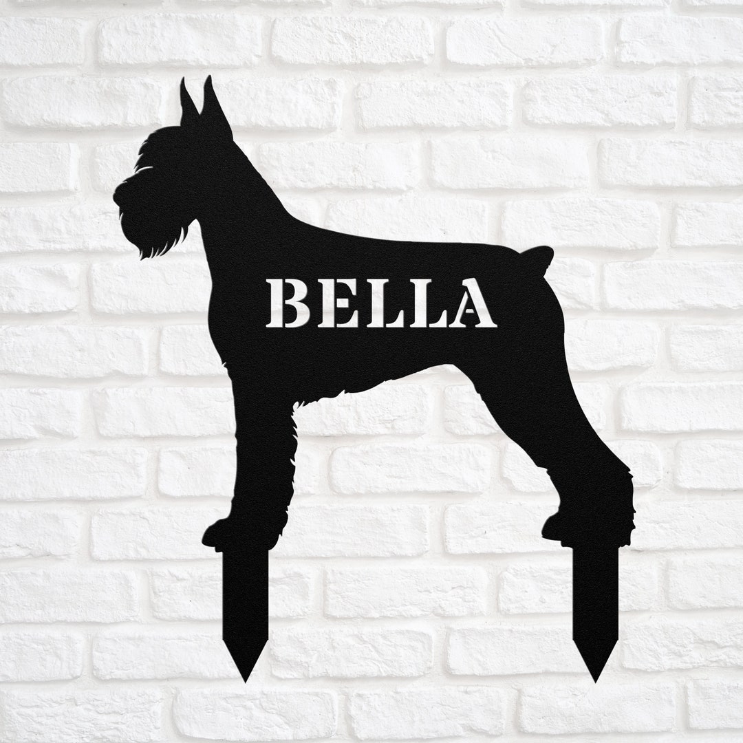 Personalized Giant Schnauzer Yard Statue Stake, Custom Giant Schnauzer ...