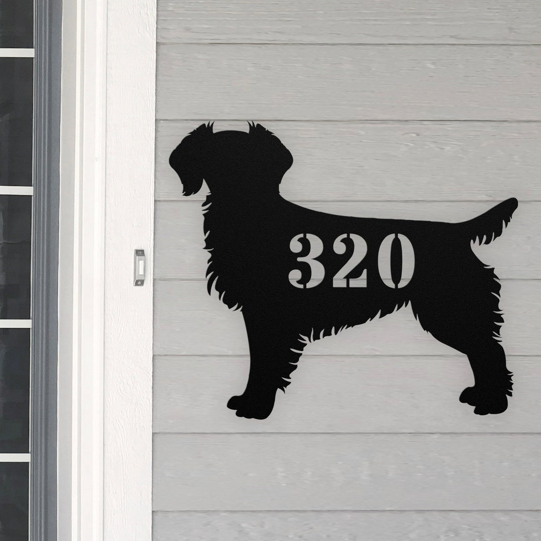 Personalized Brittany Spaniel Address House Number Sign Metal Wall Art ...