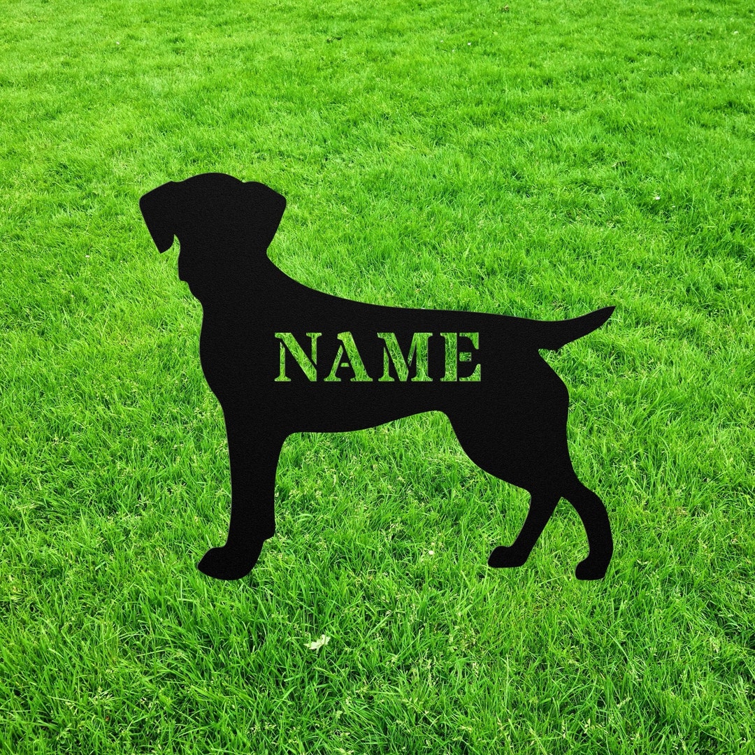 German Wirehaired Pointer Yard Statue Pointer Memorial Wind Chime ...
