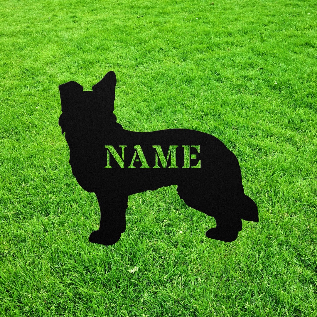 Border Collie Yard Statue Stake Border Collie Dog Memorial Wind Chime ...