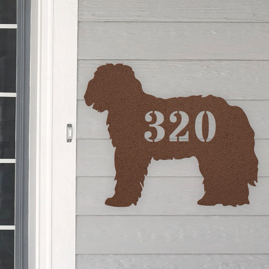 Personalized Bernedoodle Address House Number Sign Metal Wall Art ...