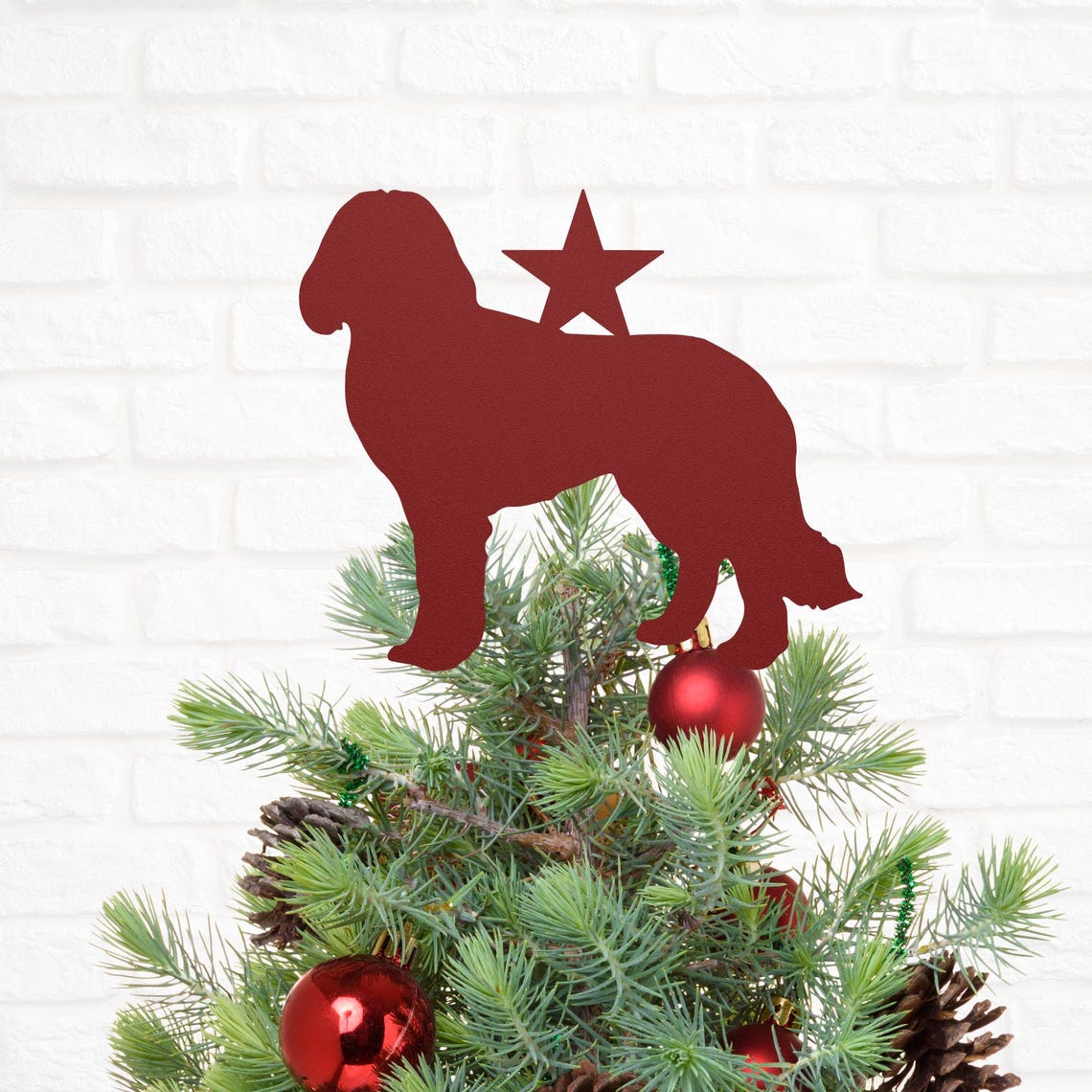 Labradoodle Tree Topper Christmas Holiday Decoration Ornament Dog Gift ...