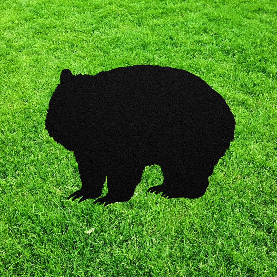 Wombat House Number Sign Yard Address Plaque Garden Lawn Stake Metal ...