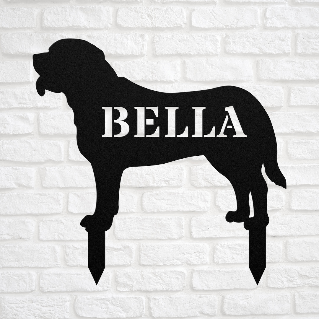 Personalized English Mastiff Yard Statue Stake Custom English Mastiff ...