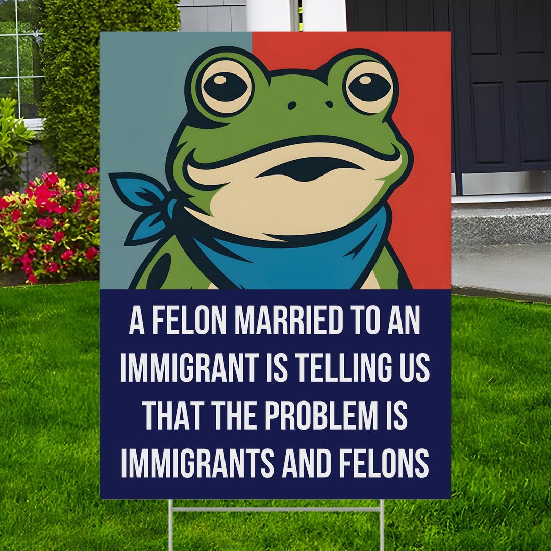 Felon Married to an Immigrant Protest Yard Sign, Anti-trump Resist ...