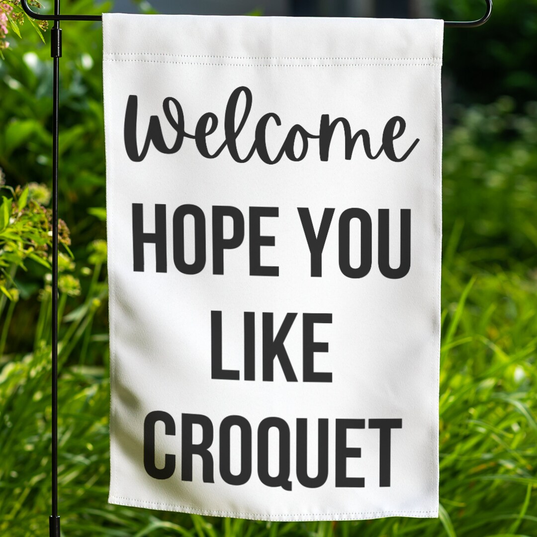 Croquet Garden Flag Banner Yard Sign Decor Housewarming Home Summer ...