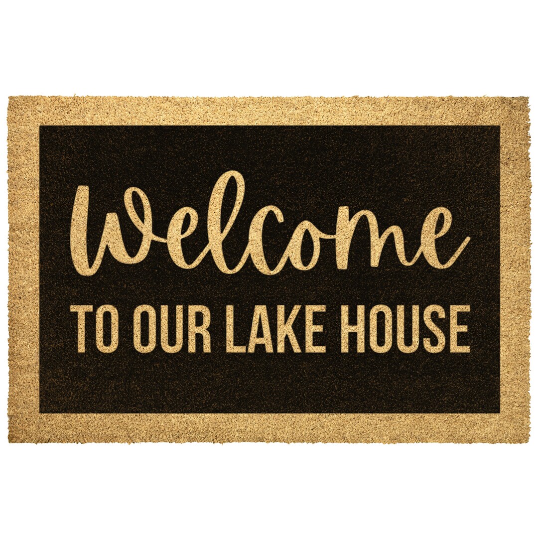 Welcome to the Lake House Doormat Custom, Personalized Welcome Mat, New ...