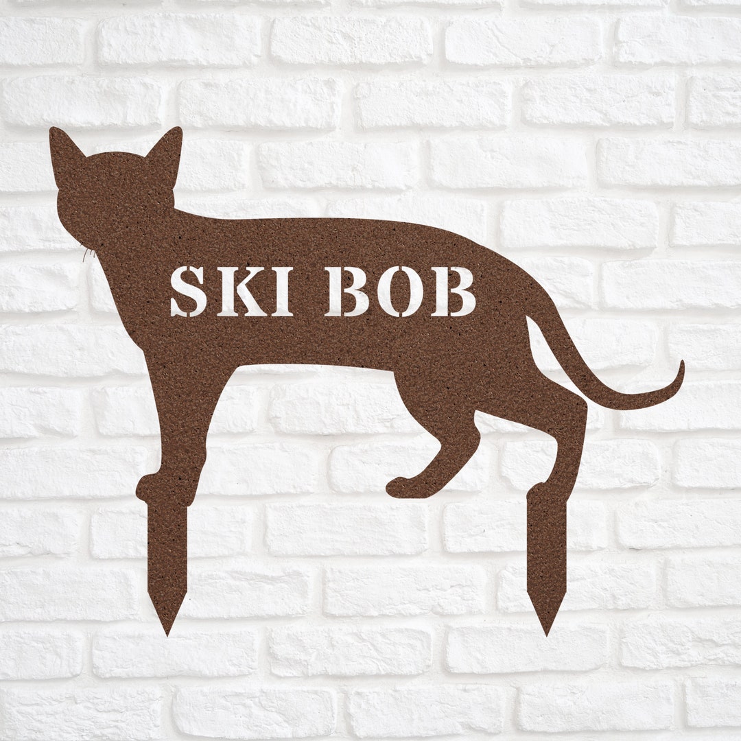 Personalized Siamese Cat Yard Statue Stake, Custom Siamese Cat Outdoor ...