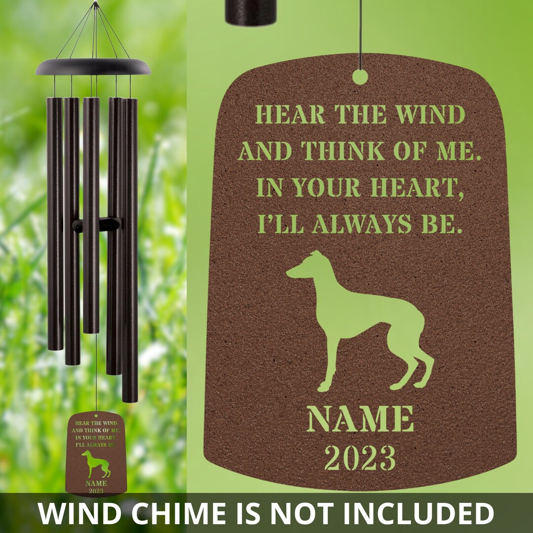 Greyhound Wind Chime Sail Greyhound Memorial Greyhound Loss Gift ...