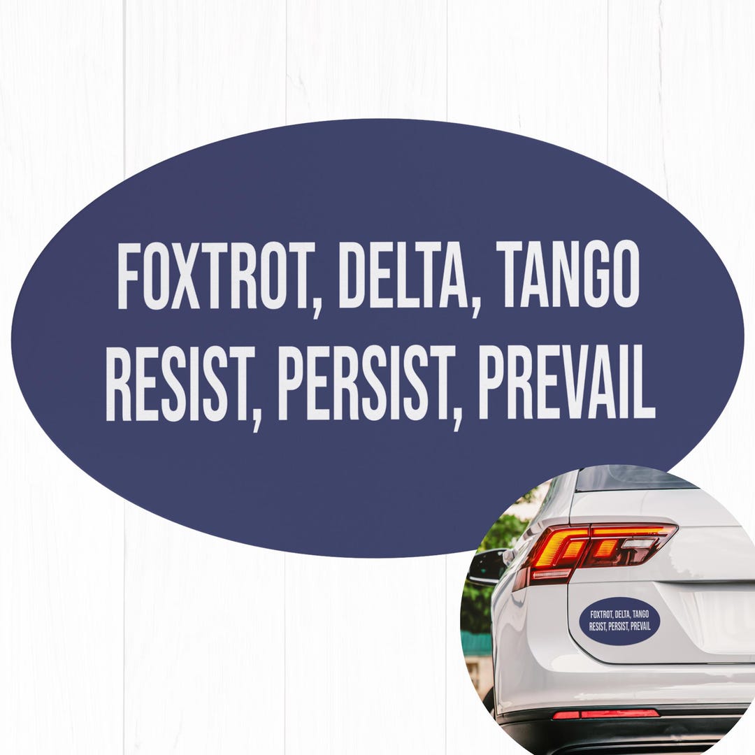 Subtle FDT Anti Trump Car Magnet Bumper, Democrat Resistance Gift ...
