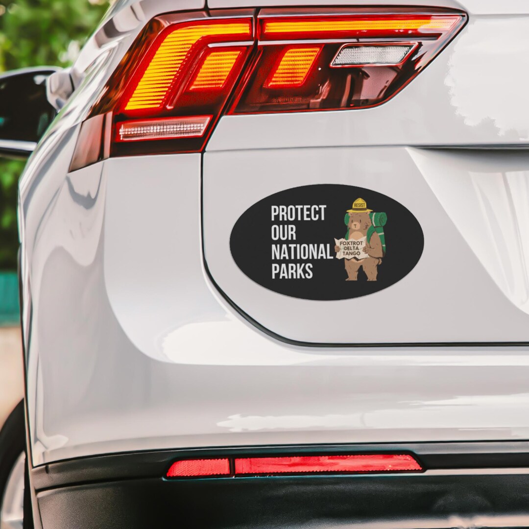 Support National Parks Car Magnet Bumper Resist Bear Hat Public Parks ...