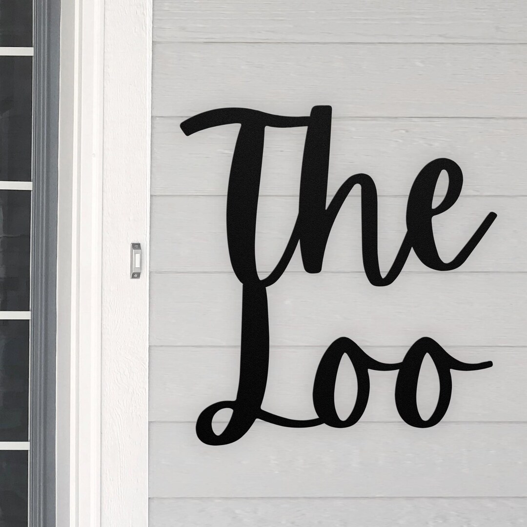 Toilet Door Sign the Loo Metal Sign Wall Art Pub House Vintage Bathroom ...