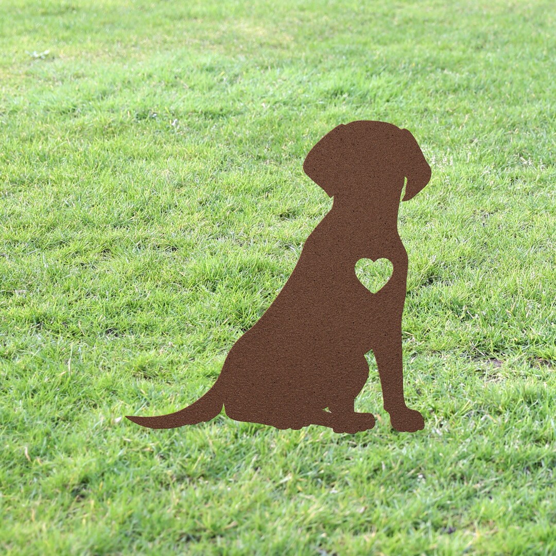 Personalized Labrador Garden Statue Stake, Custom Lab Outdoor Yard Art ...