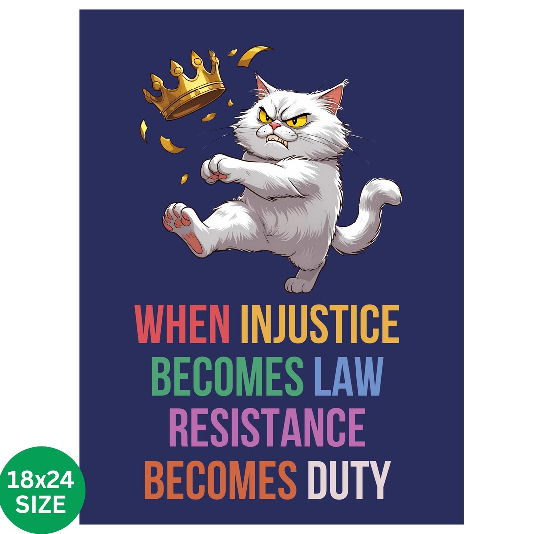When Injustice Becomes Law Poster Protest March Sign Poster, Resist ...