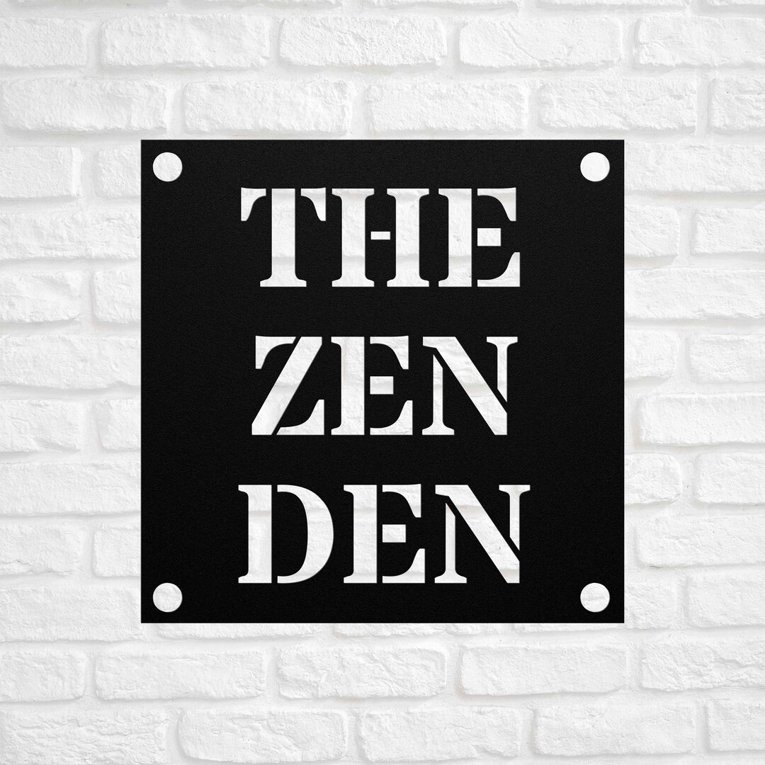 The Zen Den Metal Sign, Farmhouse Kitchen Wall Metal Sign - Etsy