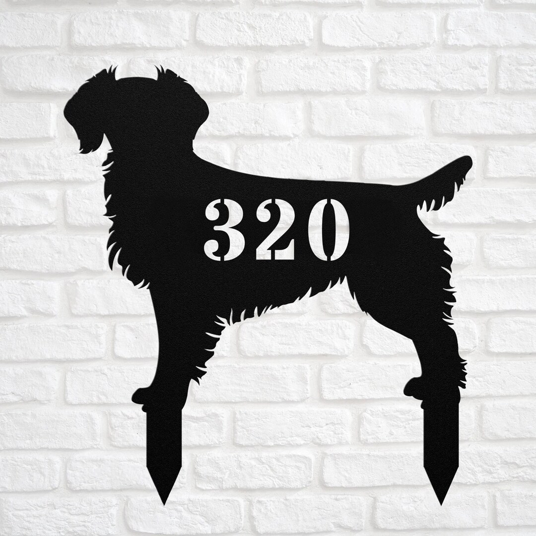 Brittany Spaniel House Number Sign Yard Address Plaque Garden Lawn ...