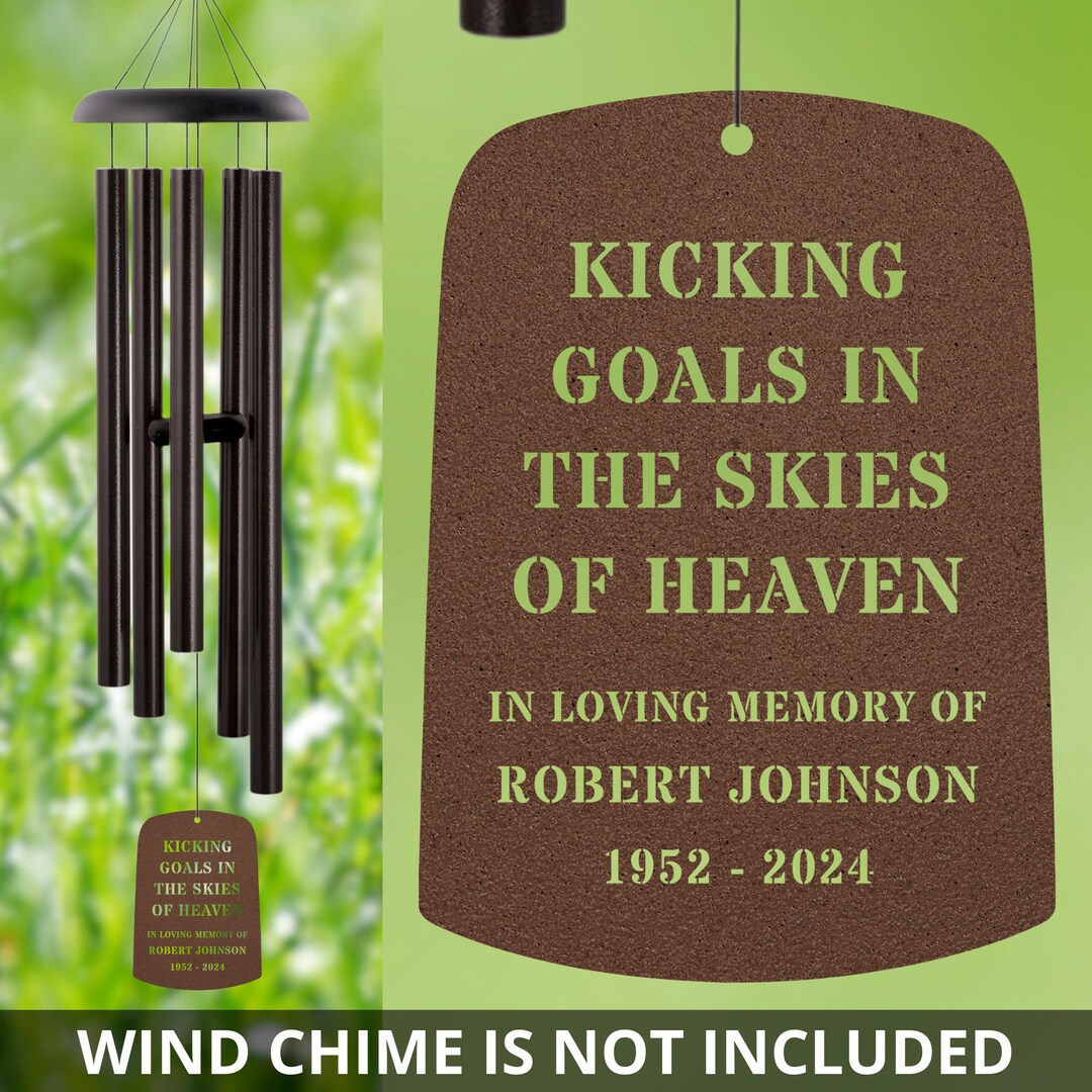 Soccer Wind Chime Sail Soccer Player Memorial Soccer Loss Gift Sympathy ...