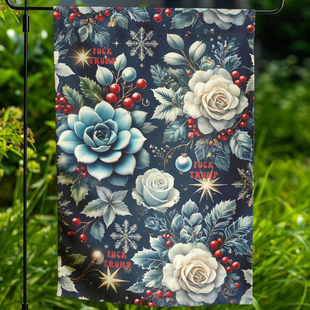 Subtle Anti Trump Flag, Anti Trumpism Floral Fck Trump Fdt Yard Sign ...