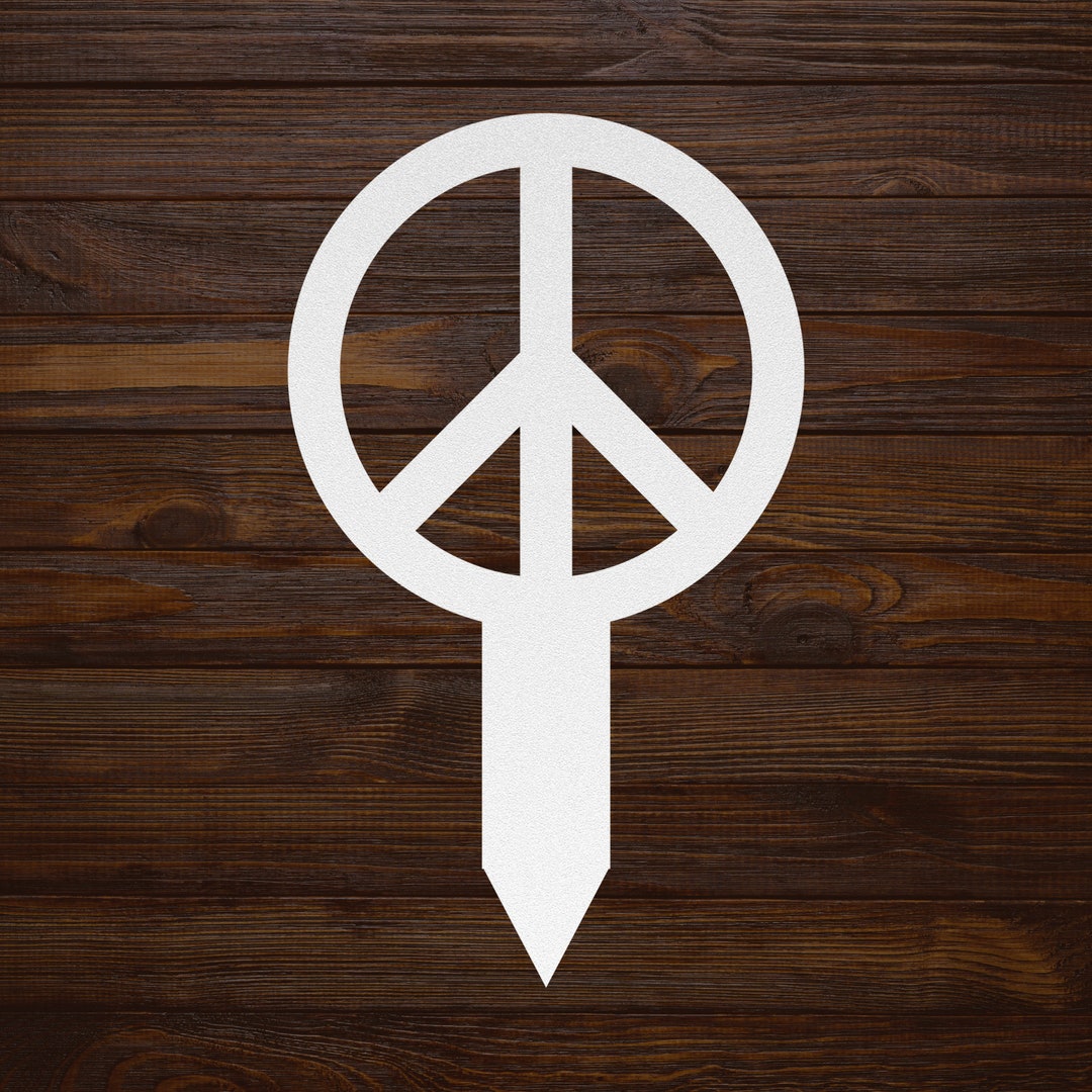 Peace Sign Tree Topper White Metal Tree Topper - Etsy