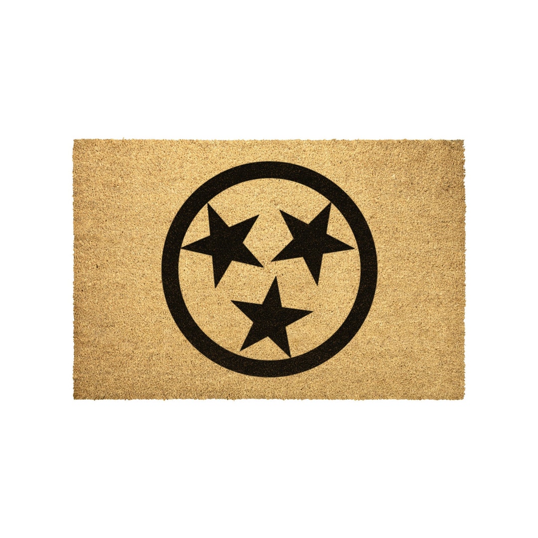 Tennessee Flag Doormat Tennessee State Flag Stars Outdoor Rug Gift for ...