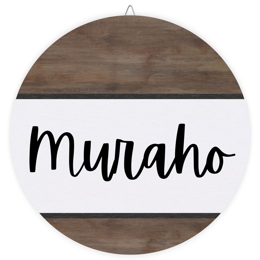 Muraho Door Hanger Wood Sign Front Door Wreath Front Door Decor ...
