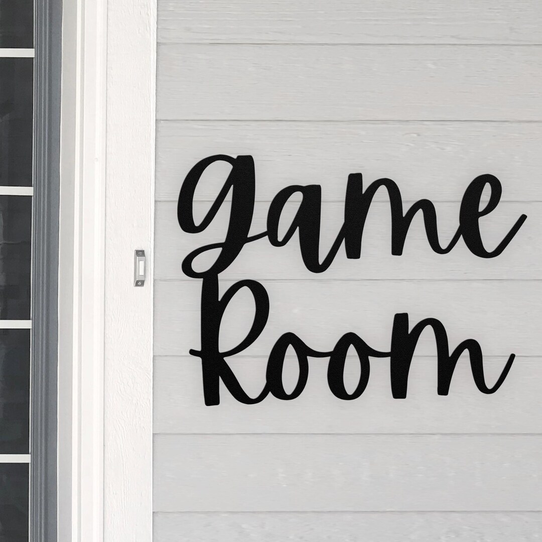 Game Room Sign Rec Room Sign Card Room Pool Billiards Room Gift Wall ...