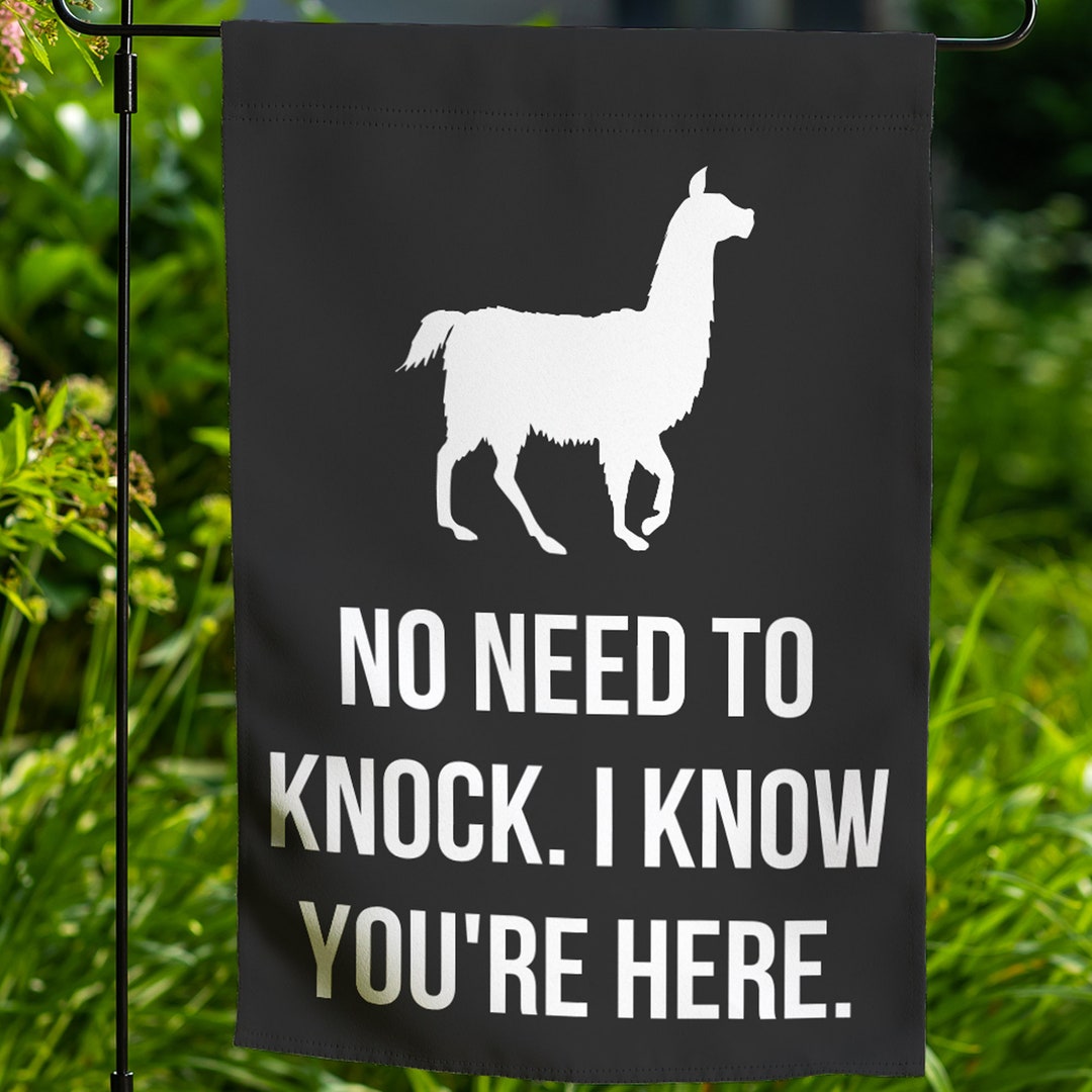 Llama Garden Flag Yard Sign Art Banner Llama Gift Lover Outdoor Decor ...