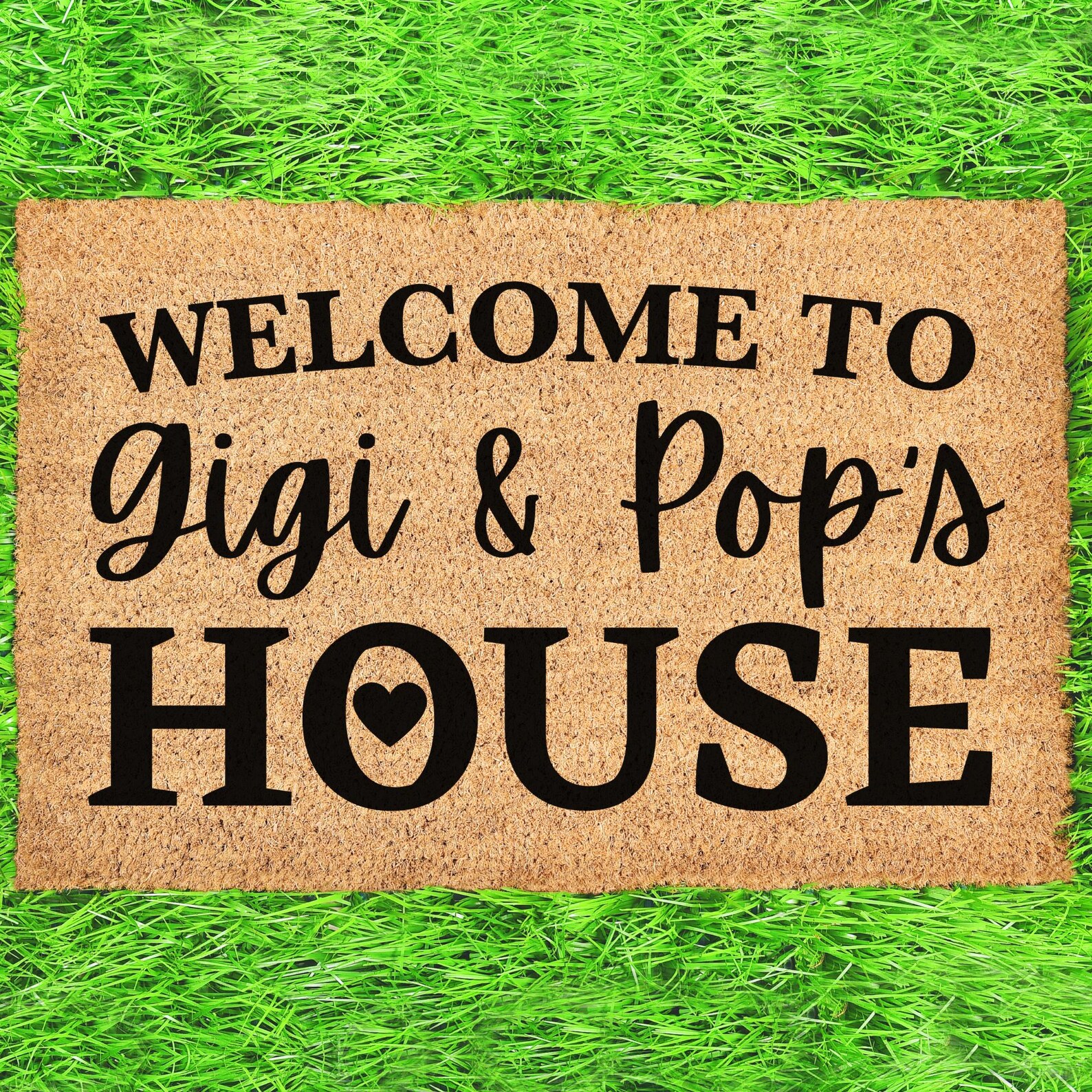 Welcome to Gigi and Pop's House Doormat - Grandparents Day Gift ...
